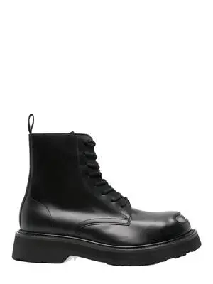 Kenzo Lace-up Leather Boots - Black