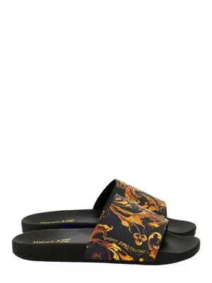 Versace Baroque-print Slides - Black