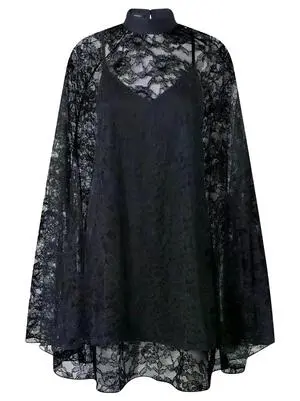 Pinko High-neck Lace Dress - Black