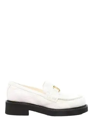 Valentino Garavani Vlogo Signature Quilted Loafers - White