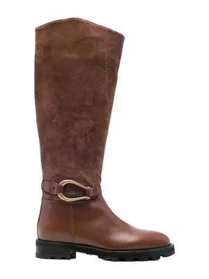 Roberto Festa 30mm Leather Knee High Boots - Brown