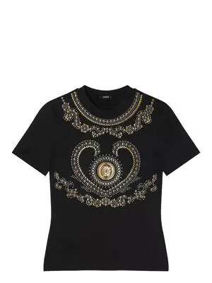 Versace Crystal-embellished T-shirt - Black