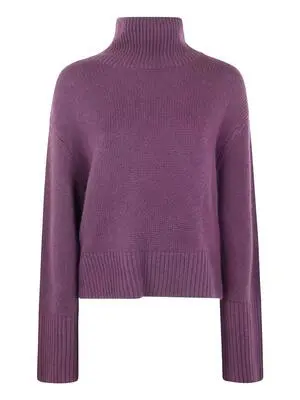 LISA YANG Cashmere Turtleneck Sweater - Purple