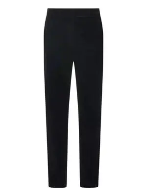 Max Mara Velvet Trousers With Side Stripe - Black