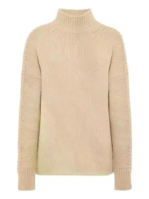 Malo Turtleneck Ribbed Sweater - Neutrals