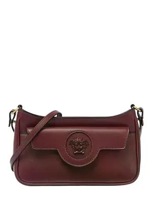 Versace Small La Medusa Leather Shoulder Bag - Brown