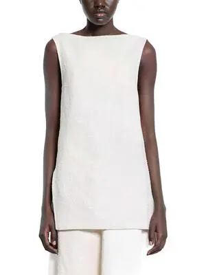 Studio Nicholson Boat-neck Sleeveless Top - Neutrals