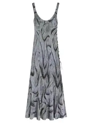 MARGHERITA MACCAPANI Swirl-print Dress - Silver