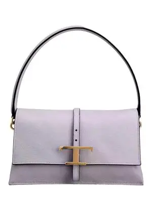 TOD'S T Timeless Flap Shoulder Bag - Purple