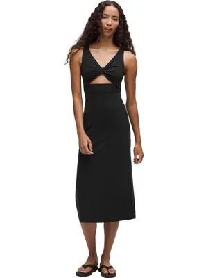 Lululemon Nulu Twist-front Midi Dress - Black