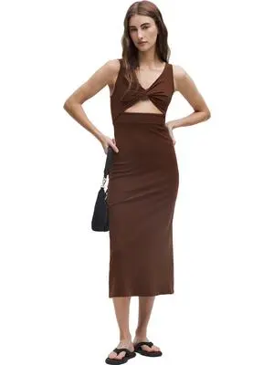 Lululemon Nulu Twist-front Midi Dress - Lava Cake