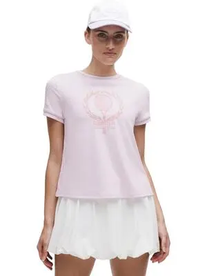Lululemon Crewneck Tennis Short-sleeve Shirt - Pink Organza/pink Haze