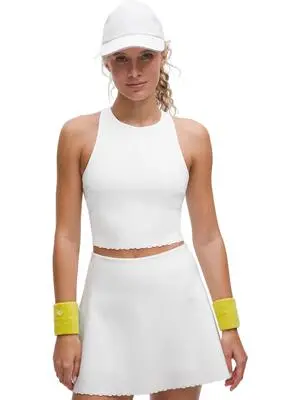 Lululemon Scallop-hem High-neck Tennis Tank Top - White