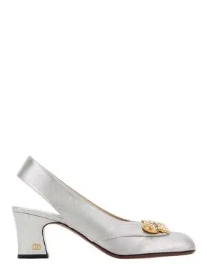 Valentino Garavani Slingbacks With Heel - Silver