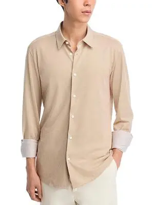 BOSS Roan Slim Fit Stretch Button-front Shirt - Medium Beige