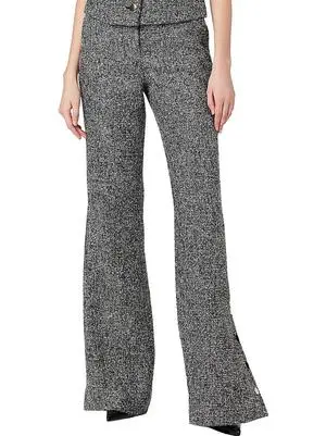 TOCCIN Gracie Button Detail Pants - Charcoal Multi