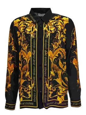 Versace Baroque-print Shirt - Black