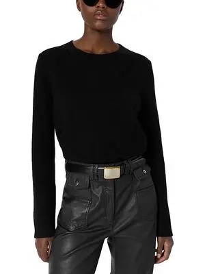 Gerard Darel Emelyne Cashmere Crewneck Sweater - Black