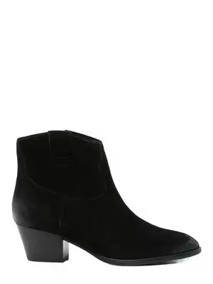 Ash 50mm Suede Ankle Boots - Black