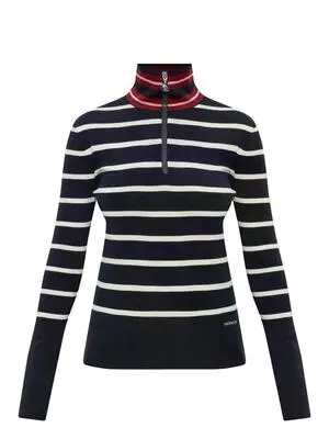 Moncler Striped High-neck Jumper - Black