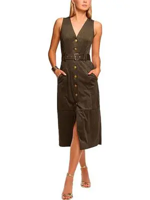 Ramy Brook Marcia Belted Dress - Deep Olive