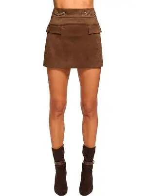 Ramy Brook Martha Mini Skirt - Coffee