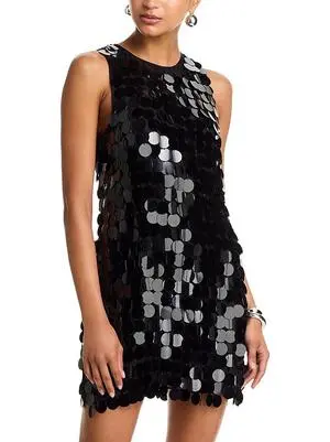 Ramy Brook Roxanna Sequin Mini Dress - Black Pail