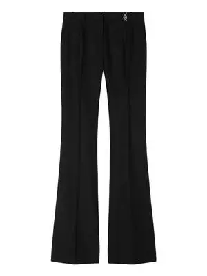 Versace Pinstripe Flared Trousers - Black