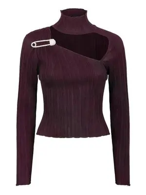 GIUSEPPE DI MORABITO Cut-Out High-Neck Top