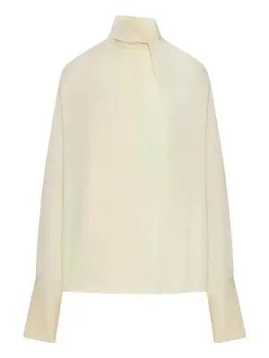 TOM FORD High-neck Blouse - Neutrals