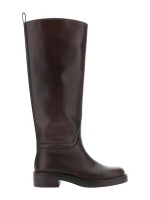 STUART WEITZMAN Celia Leather Riding Boots - Brown
