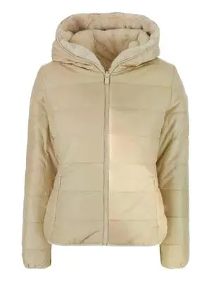 SAVE THE DUCK Faux-fur Hooded Jacket - Neutrals