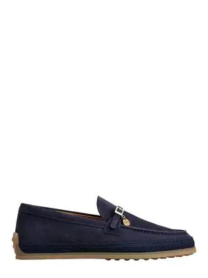 TOD'S Buckle-detail Suede Loafers - Blue
