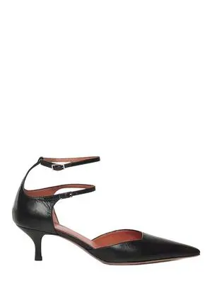 GIULIANO GALIANO 30mm Double-strap Pointed Pumps - Black
