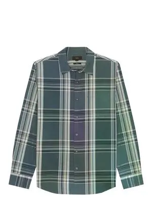Vince Checked Long-sleeve Shirt - Blue