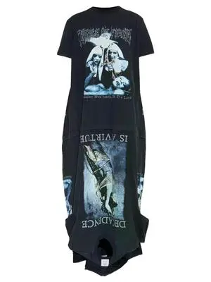 Vetements Graphic-print Maxi Dress - Black