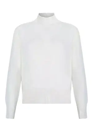 GRAN SASSO High-neck Ribbed Sweater - White