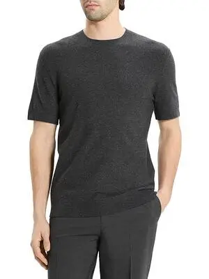 Theory Soris Crewneck Tee - Charcoal Melange