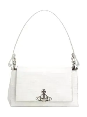 VIVIENNE WESTWOOD Medium Leather Shoulder Bag - White