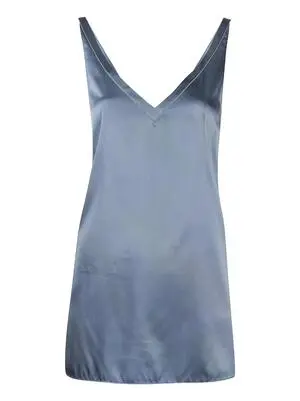 Brunello Cucinelli Metallic Sleeveless Blouse - Blue