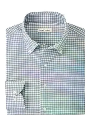 Peter Millar Cashiers Checked Button-down Shirt - Grey