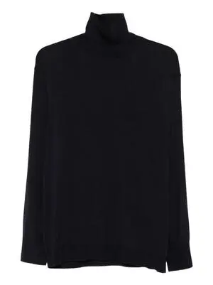 Erika Cavallini Wool Turtleneck Sweater - Blue