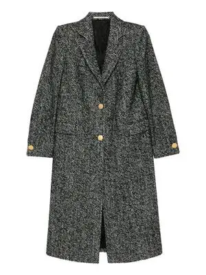 Tagliatore Amanda Herringbone Wool Coat - Grey