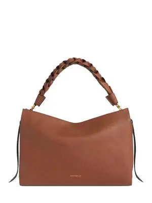 COCCINELLE Boheme Leather Tote Bag Brown