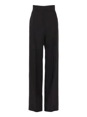 Valentino Garavani High-waisted Wool Trousers - Black