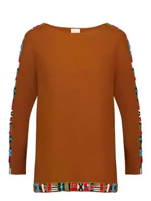 PAULA Beaded Top - Orange