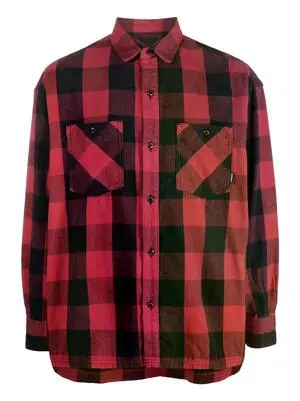 NEIGHBORHOOD Check-pattern Cotton Shirt - Red