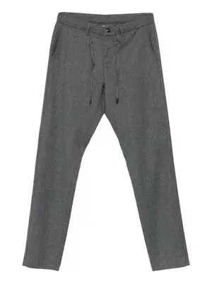 Canali Drawstring Wool Trousers - Grey
