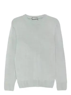 Canali Round-neck Wool Sweater - Blue