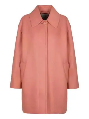 Fendi Single-breasted Coat With Elasticated Back - Pink